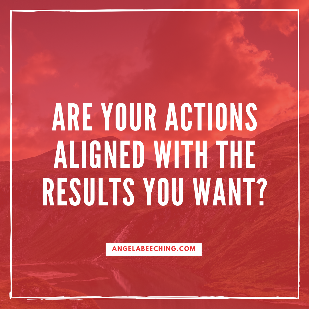 Actions aligned with intended results? - Angela Myles Beeching